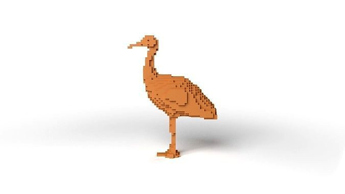 Crane Minecraft Voxel 3d model