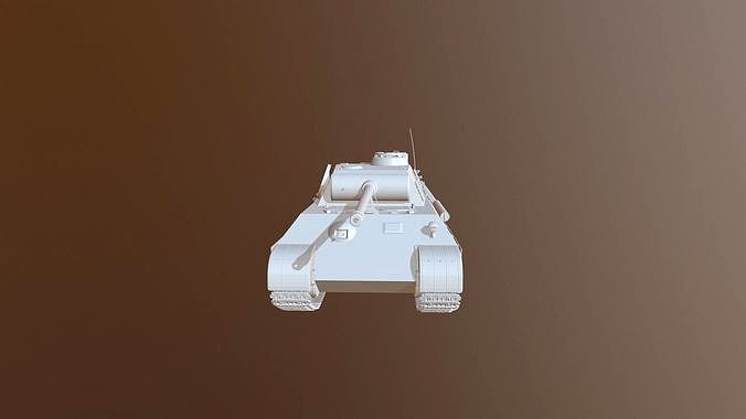World War II - Panther Panzer V 3d model