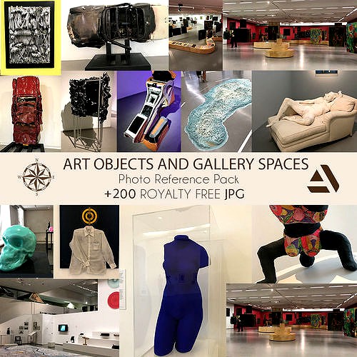 Photo Reference Pack ART OBJECTS AND GALLERY SPACE 3d model