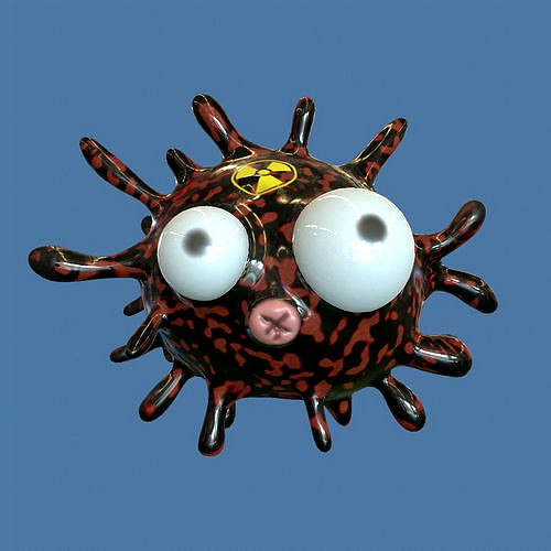 Microbe Rigged animated 3d model