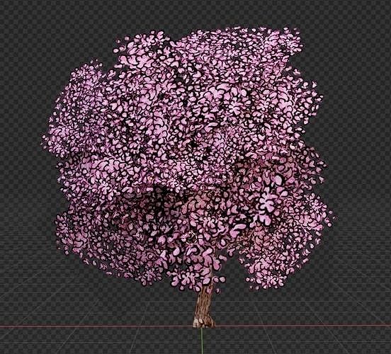 Sakura cherry blossom tree Low Poly 3d model