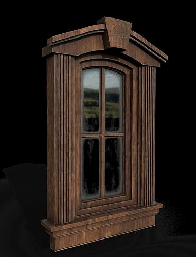Wood windows 3d model