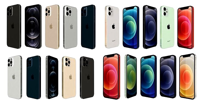 Apple iPhone 12 Collection 3d model