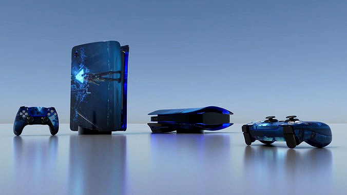 Ps5 DualSense textured 3d model