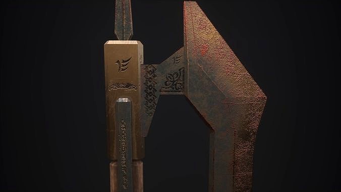 Medieval Axe - One hand - Magic - Weapons 3d model