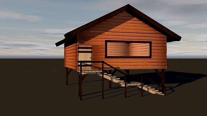 wood house 3d model