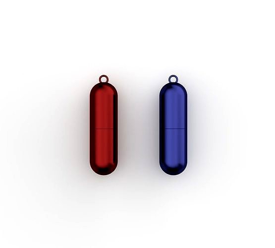 Pendant Capsule tablet matrix 4 resurrection revival 3d model | 3D