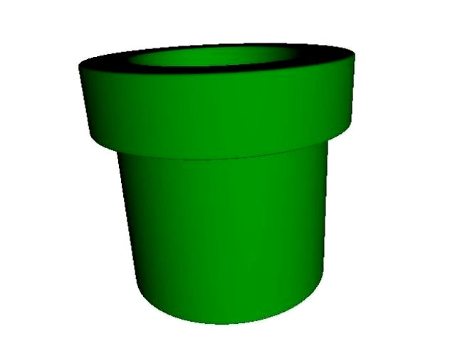 Super Mario Bros 3D Model Tube Plant Pot | 3D