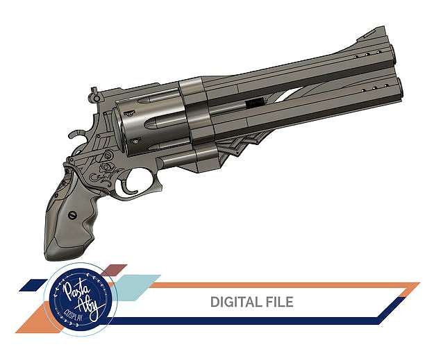 Nero Devil May Cry Blue Rose Gun Cosplay prop | 3D model