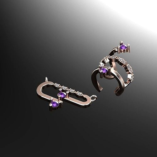 Ear Cuff Earrings and Pendant 3D Print Model | 3D