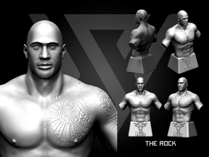The Rock 3D Printable 4 | 3D model
