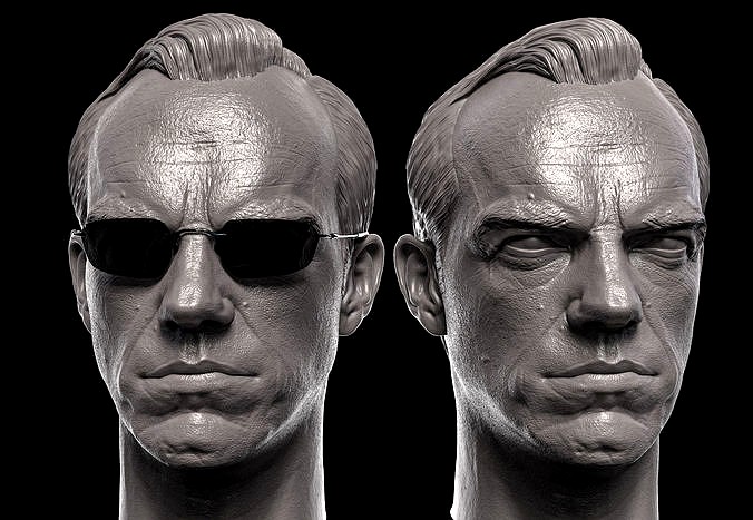 Hugo Weaving - Agent Smith Head | 3D model