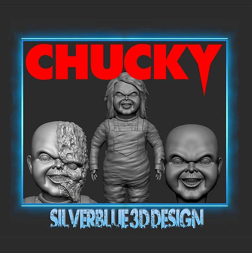 Chucky Series with melted head | 3D model