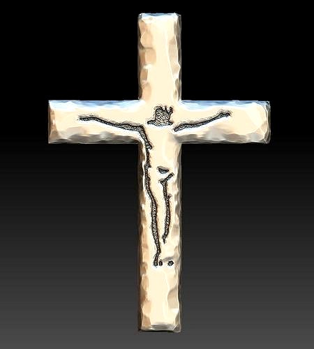 cross with embossed crucifix | 3D model