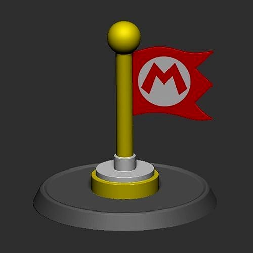 Checkpoint Flag Mario Based | 3D model