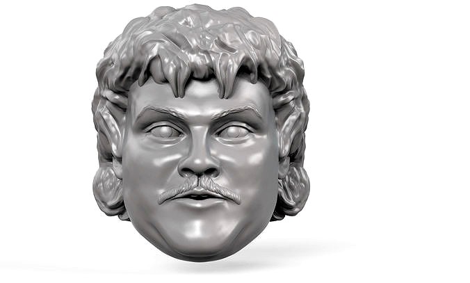 Jack Black as Nacho Libre action figure portrait sculpt | 3D model
