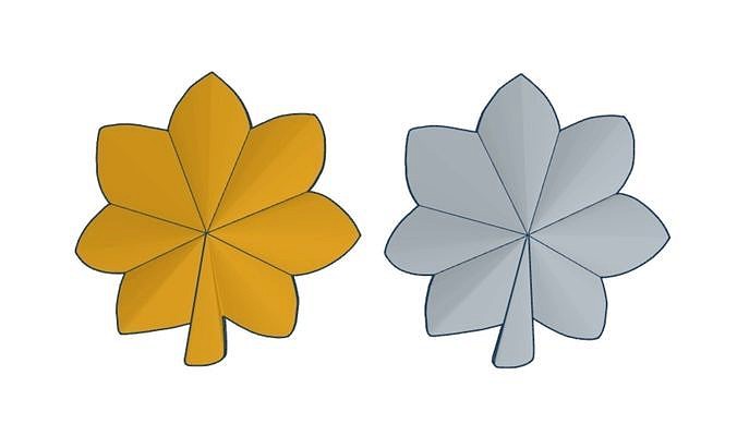 US Army and Air Force Major and Lieutenant Colonel Rank Insignia | 3D model