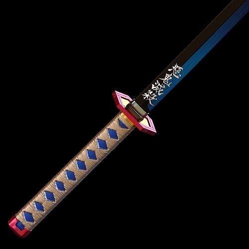 Tomioka Giyuu Sword 3D model from Demon Slayer | 3D
