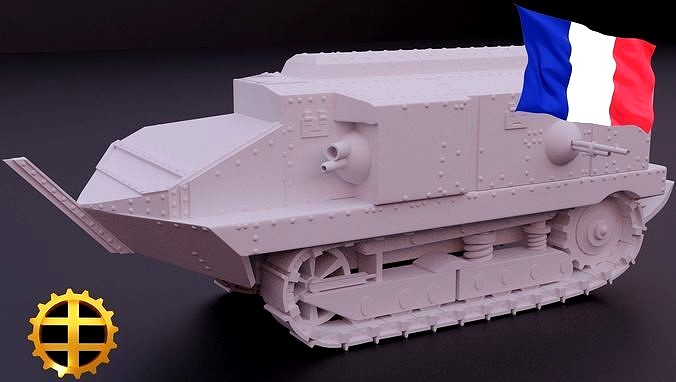 Schneider CA1 WW1 tank | 3D model