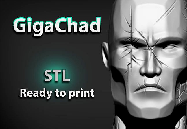 Giga Chad Stone Statue 3D print STL | 3D model