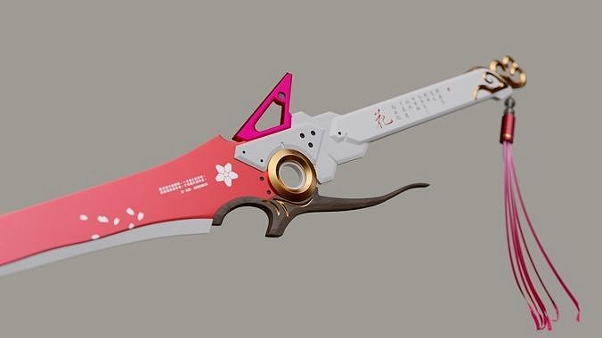Punishing Gray Raven Lucia weapon pink sakura printing model | 3D