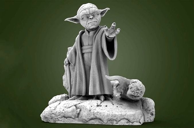 Master Yoda statue 3d model for 3d priting | 3D