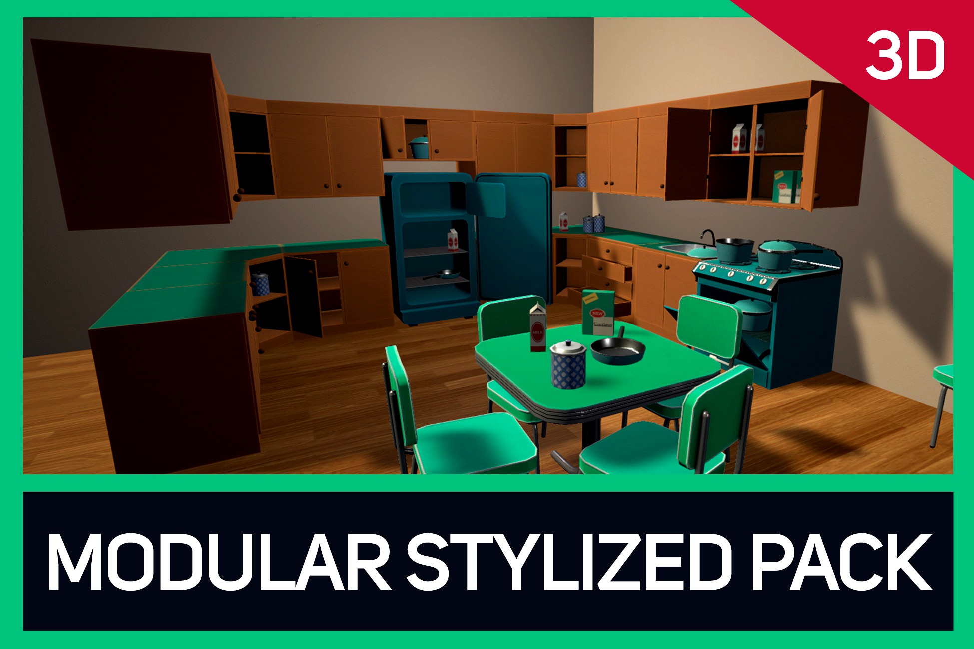 Modular Stylized Pack 3d model
