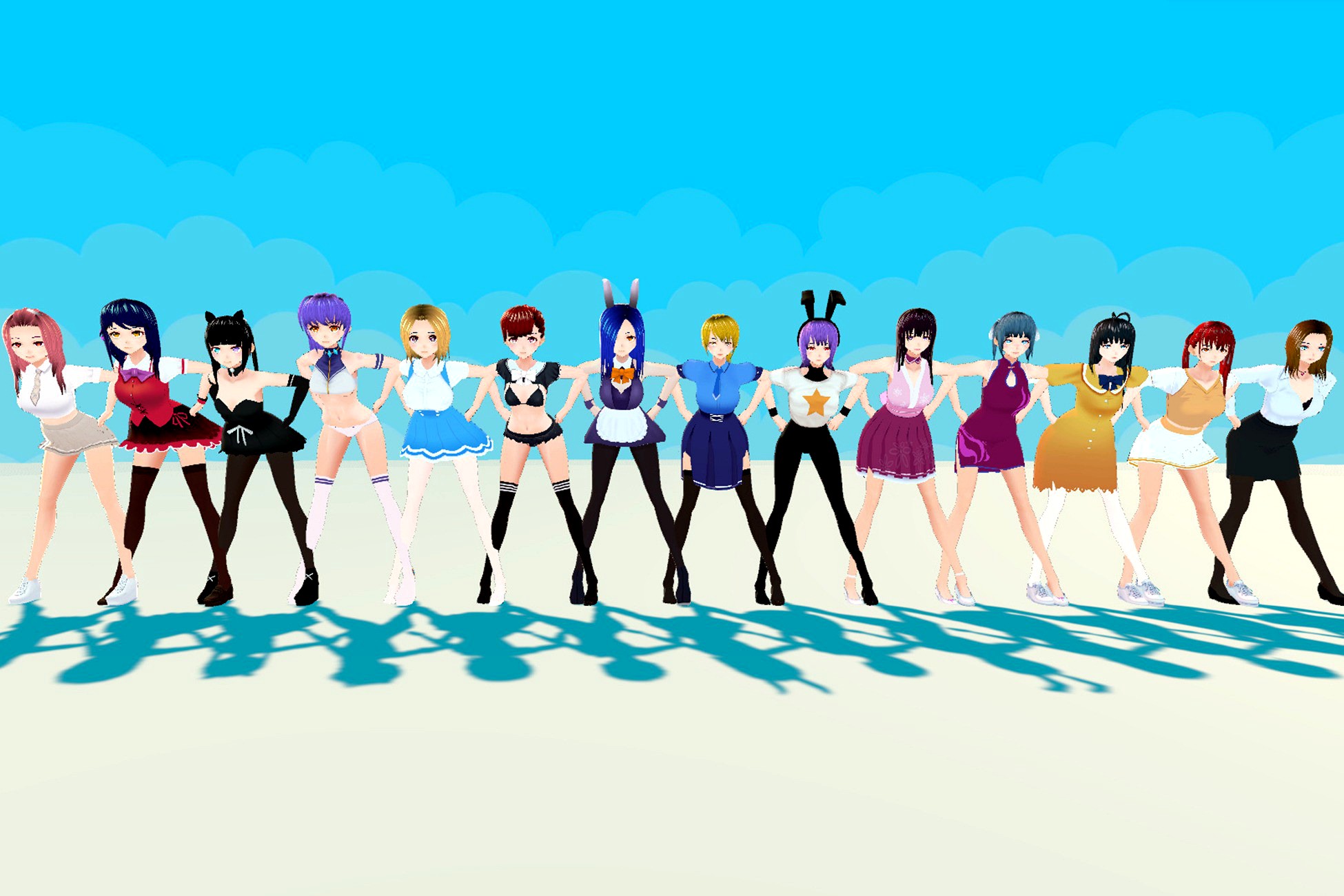 Japanese Anime Girls Ultimate Pack 3d model