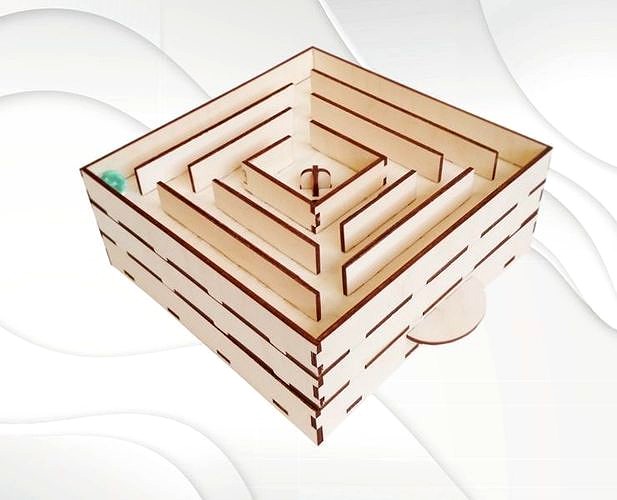 Game maze 3 floors digital files vector design for laser cutting | 3D model