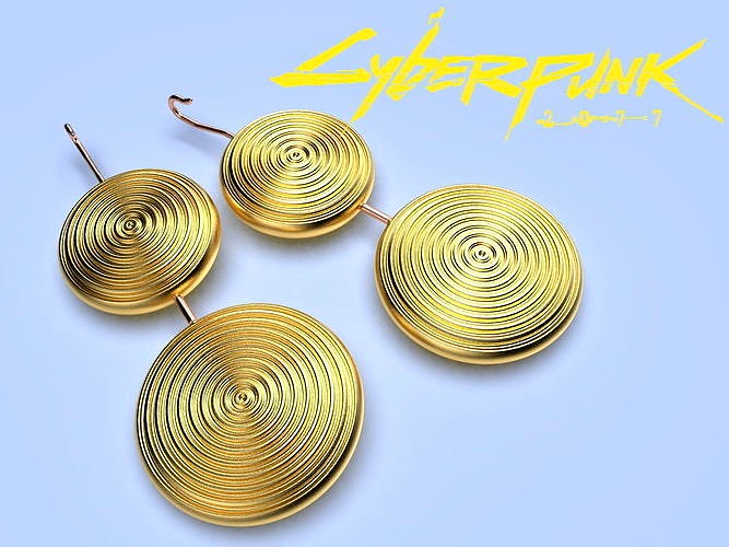 Cyberpunk Earrings Brigitte cosplay 3d model for print | 3D