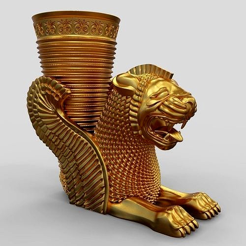 Achaemenid Persian Lion Rhyton | 3D model
