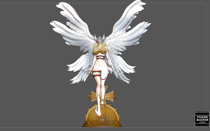 ANGEWOMON DIGIMON GIRL PRETTY ANGEL CHARACTER ANIME | 3D model