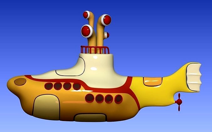Yellow submarine The Beatles | 3D model