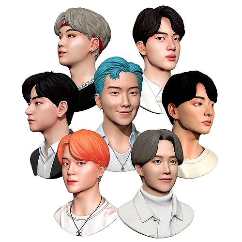 BTS sculpture set | 3D model