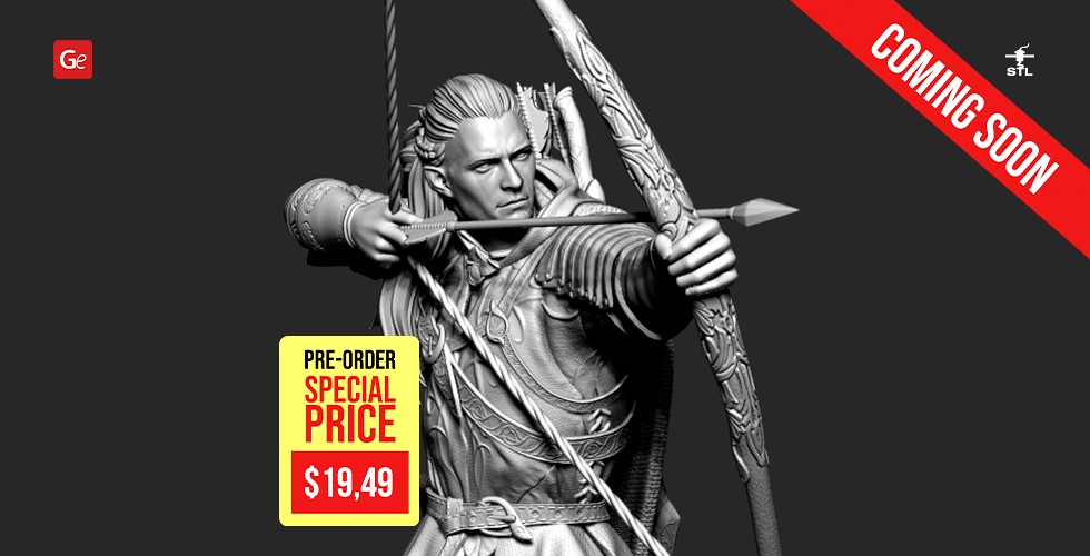 Legolas 3D Printing Figurine model