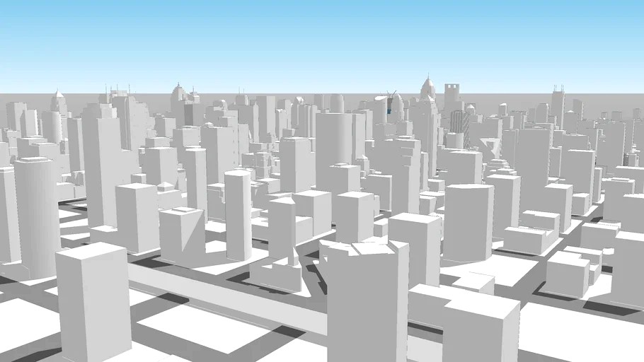 Largest city map part 1 3d model