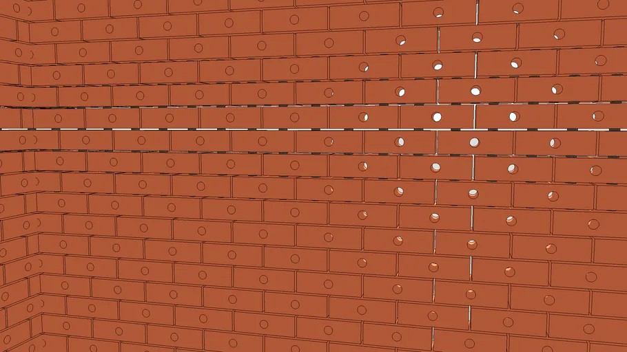 Brick wall design 3d model