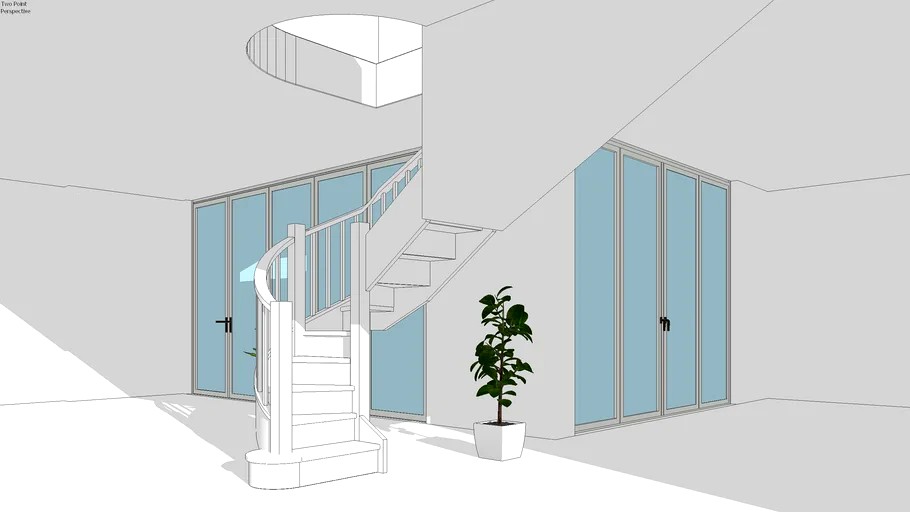 Clay_Spiral stairs 3d model