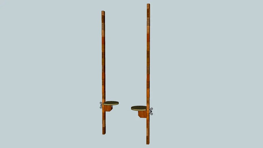 Wooden leg 3d model