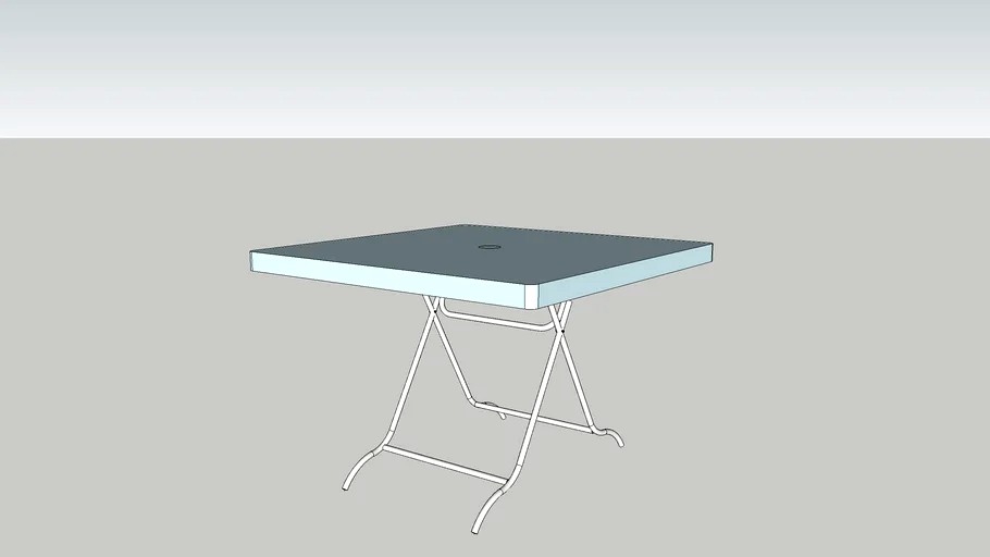 Kopitiam Foldable Table 3x3 3d model