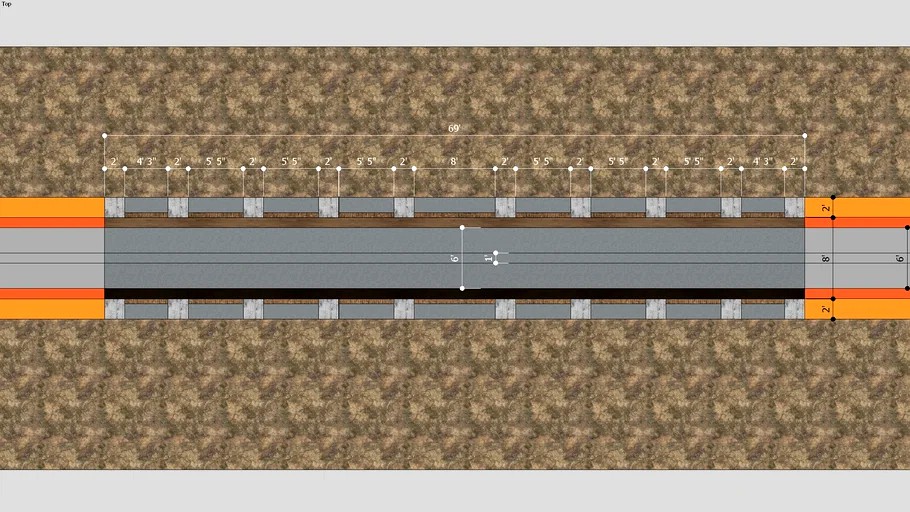 RCC Bridge Top View 3d model