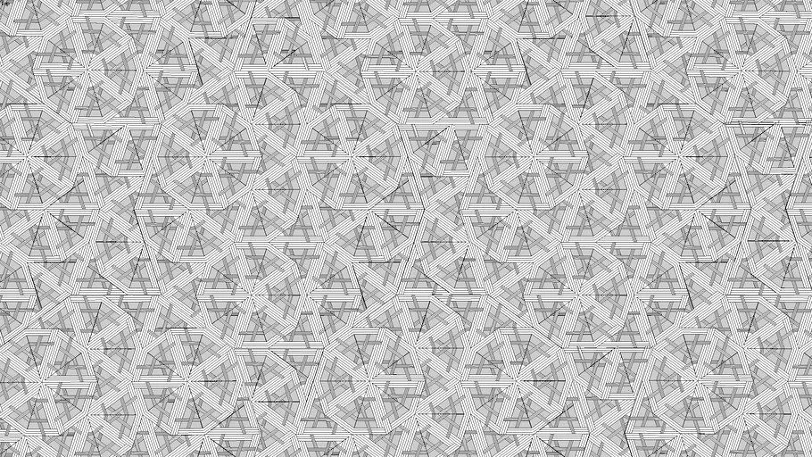 Amplified Penrose pattern 3d model