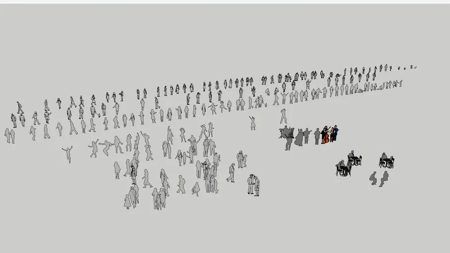 2D PEOPLE & CROWD 3d model