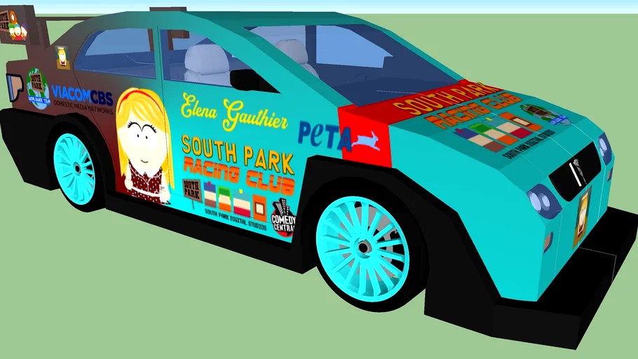 South Park Racing Club Elena Gauthier Car 3d model