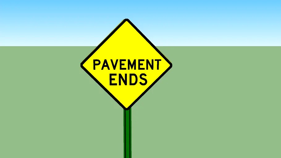 Pavement Ends Sign 3d model
