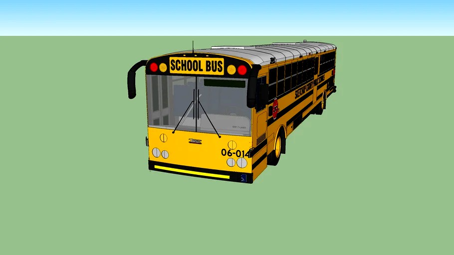 SketchUp County Schools Bus 06-014 3d model