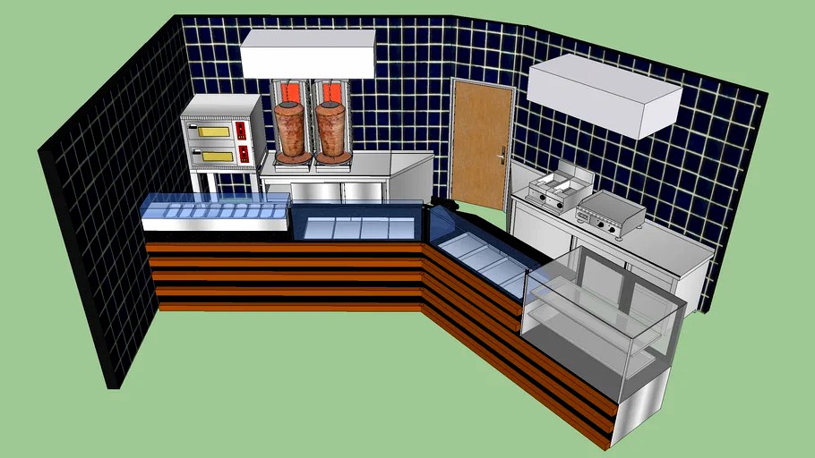 Design Ideas for Doner Kebab Shops and Restaurants 3d model