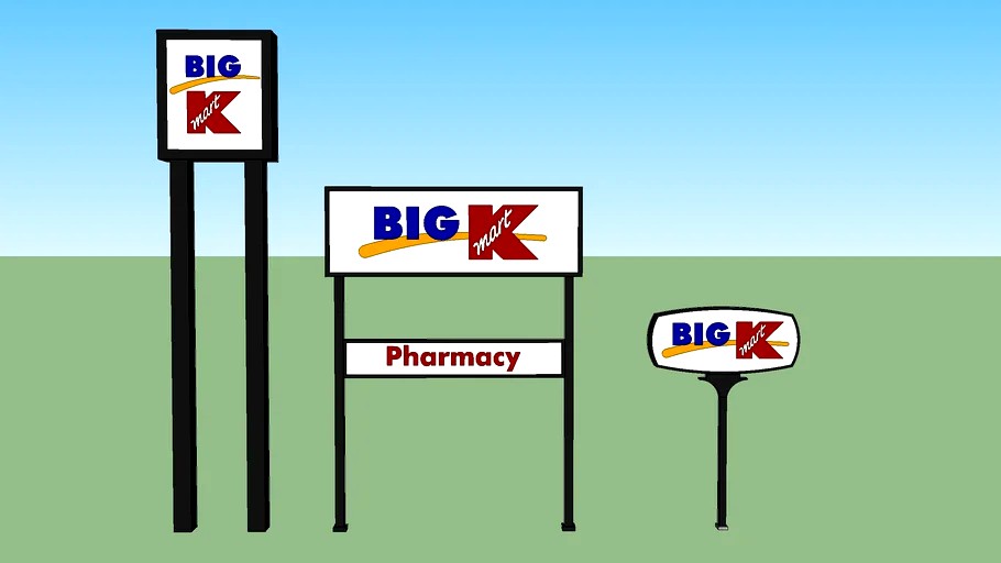 Kmart Pylon Signs (Big Kmart) 3d model