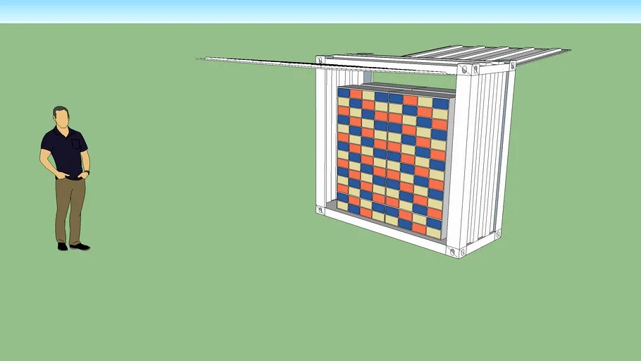 6ft Small Locker unit - Mobile Locker 3d model