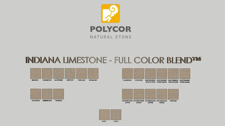 INDIANA LIMESTONE ‐ FULL COLOR BLEND - Polycor Paver Layout Designs ...